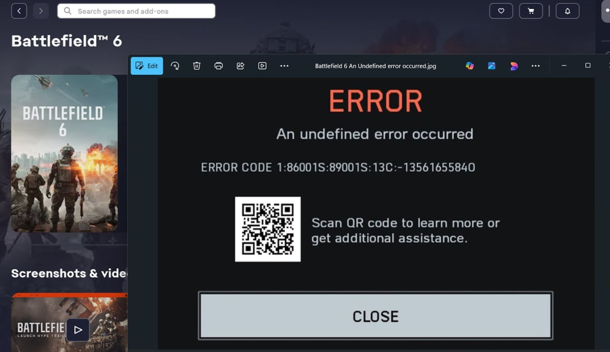 Battlefield 6 ‘An undefined error occurred’ — Fixes