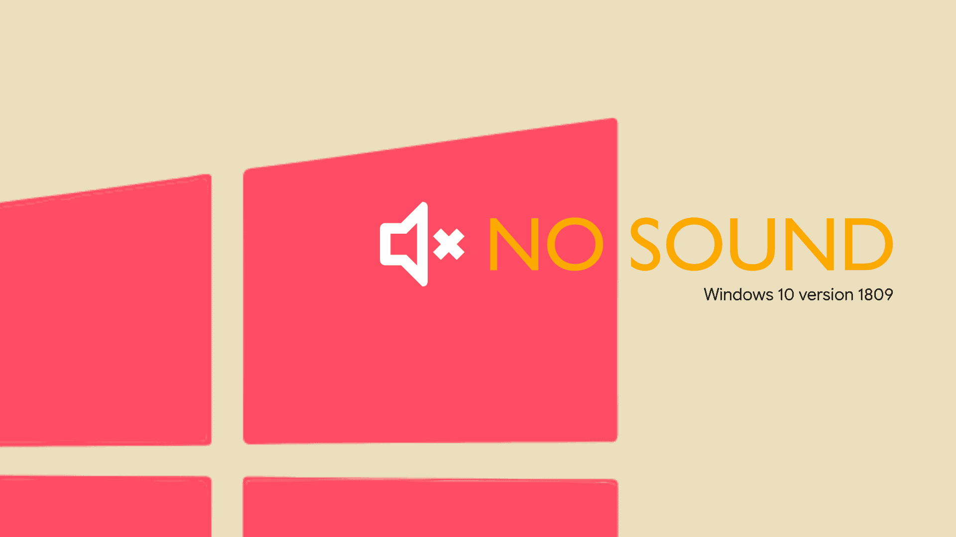 No sound after updating to Windows 10 version 1809? Here's a fix