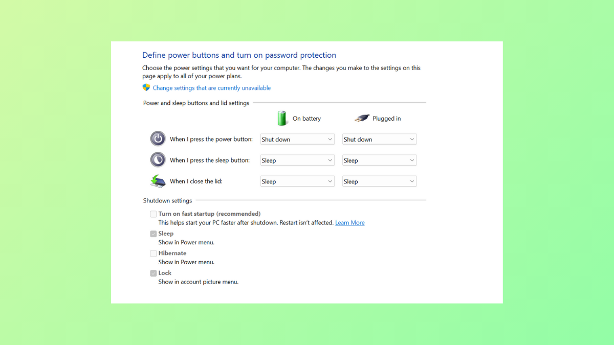Fix Turn On Fast Startup Missing on Windows 11