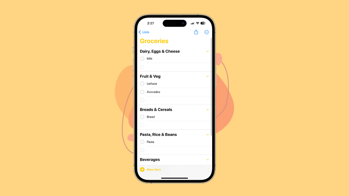 How to Create and Use Shopping Lists in Reminders app on iPhone