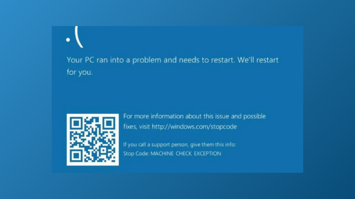Fix Machine Check Exception Blue Screen Error in Windows 11