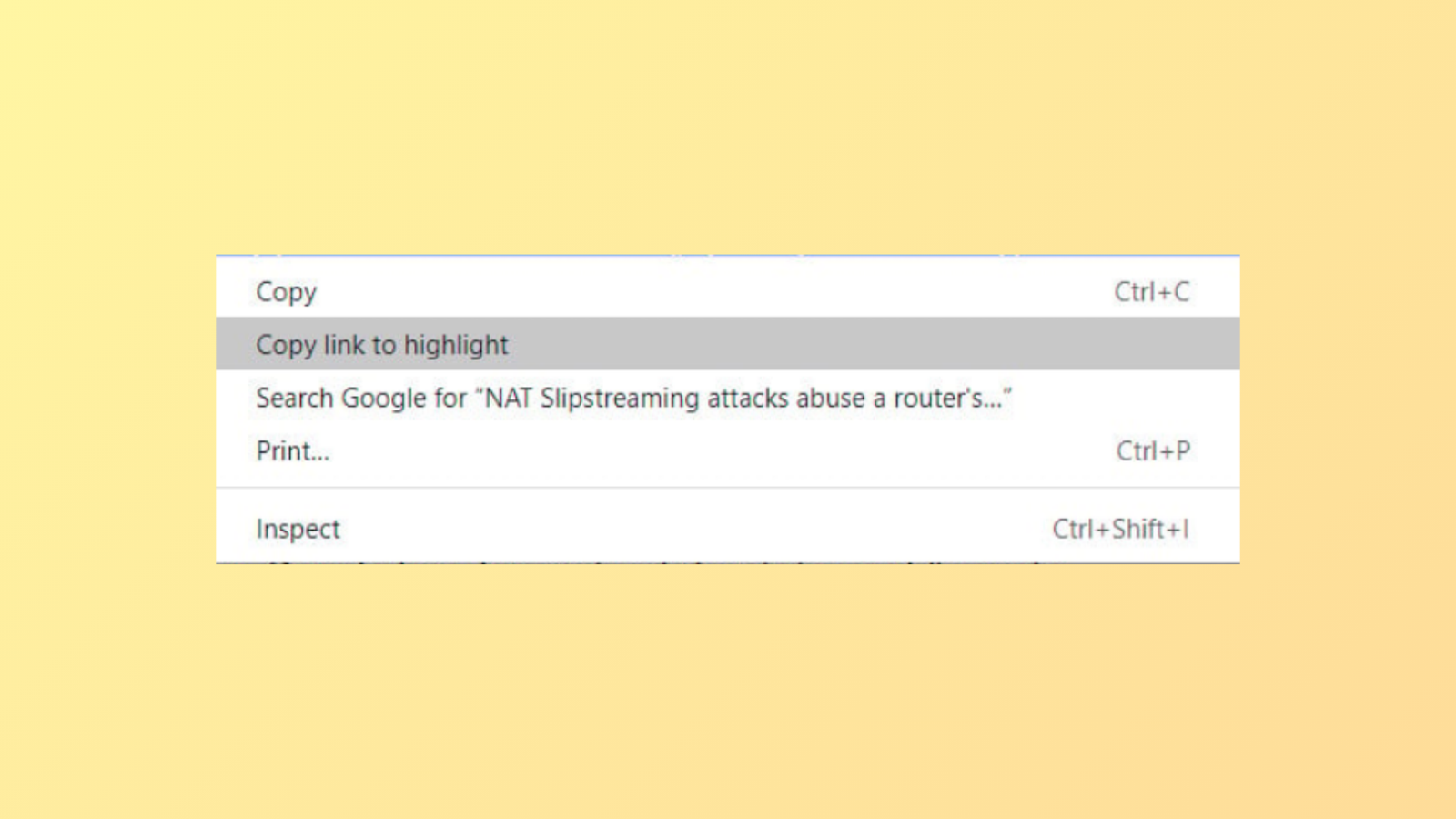 How to Disable "Copy Link to Highlight" in Google Chrome