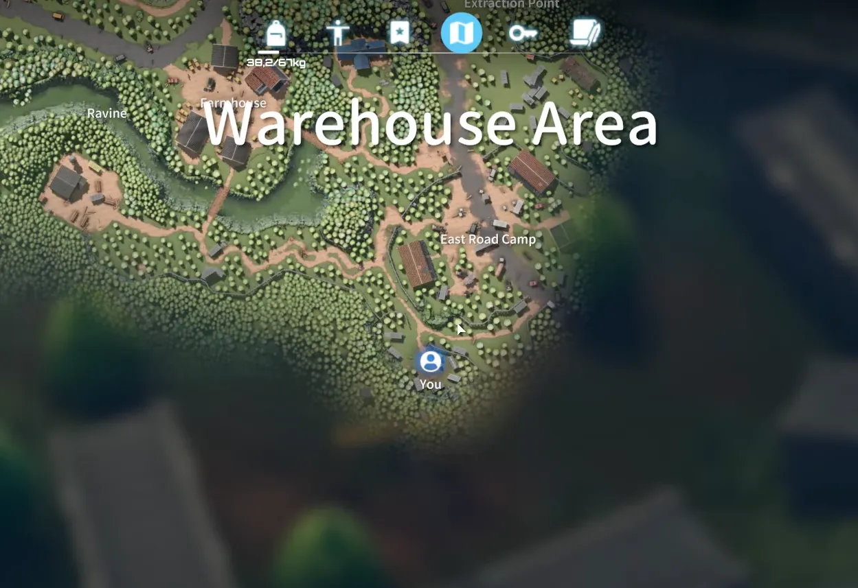 Escape From Duckov Warehouse map — access routes and beacon