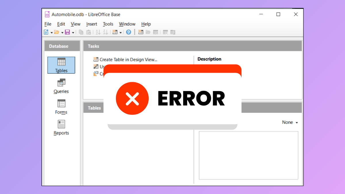 How to Fix LibreOffice Base: The Document Could Not Be Opened Error at ...