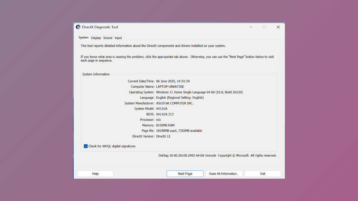Use DirectX Diagnostic Tool for Troubleshooting in Windows 11