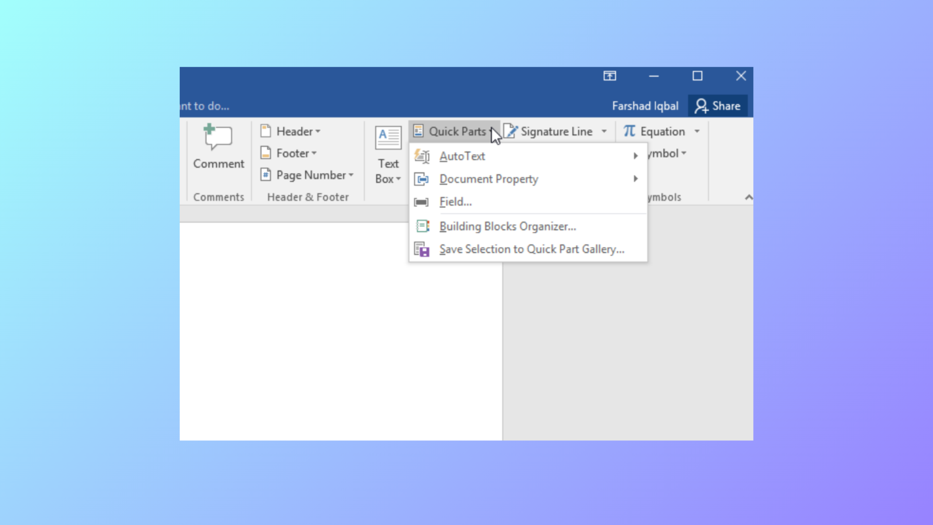 How to Use Document Property Quick Parts in Microsoft Word