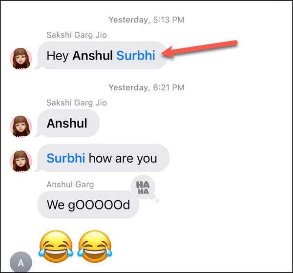 Why Does a Name Appear Blue in iMessage?