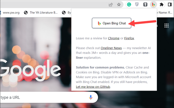 Bing Chat for All Browsers Extension Lets You Use Bing Chat in Chrome ...