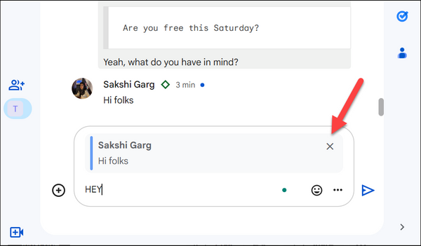 How to Quote and Reply to a Specific Message in Google Chat