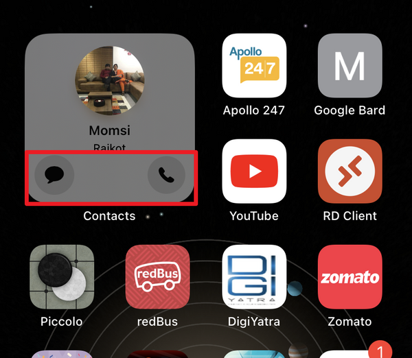 How to Add Contact Widget with Call and Message Buttons on iPhone in iOS 17