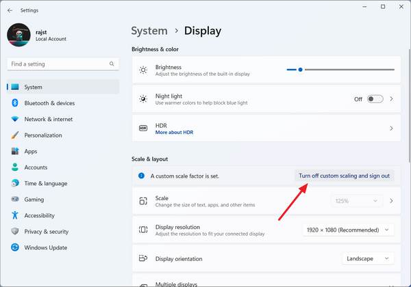 How to Change Display Scaling in Windows 11