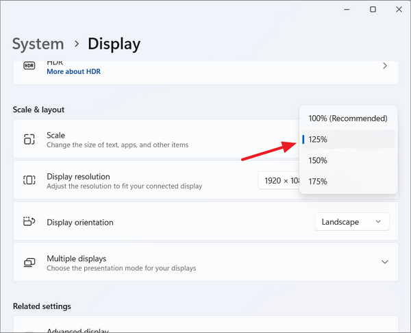 How to Change Display Scaling in Windows 11