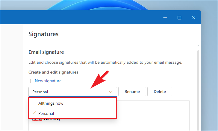 How to Update Signature in New Outlook App on Windows 11