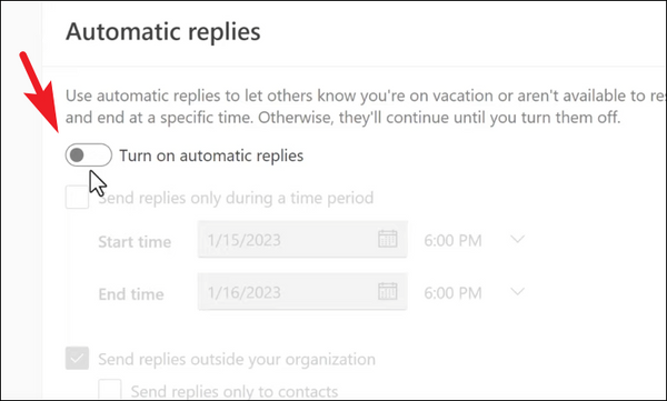 How to Set Out of Office Auto-Reply in New Outlook App on Windows 11