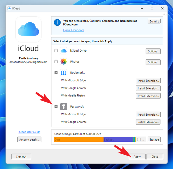 How to Use iCloud Passwords on Windows 11