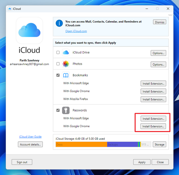How to Use iCloud Passwords on Windows 11