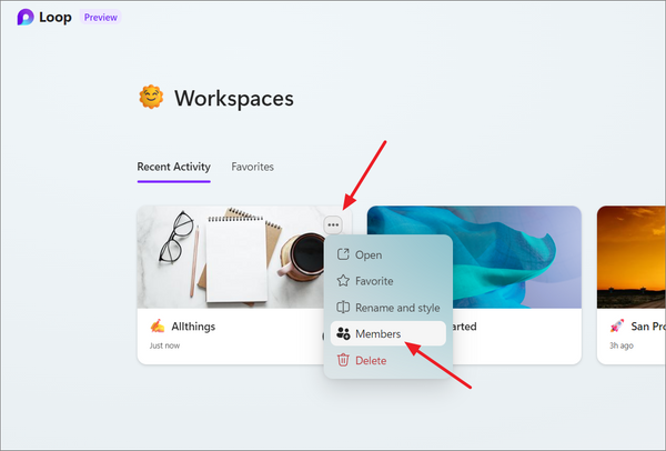 How to Share a Workspace in Microsoft Loop