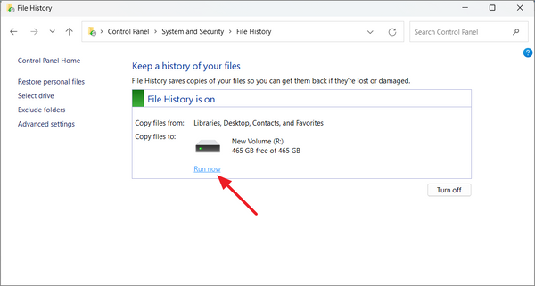 How to Set Up and Use File History Backup on Windows 11