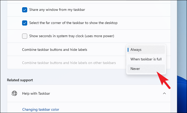 How to Enable Never Combine Taskbar Buttons in Windows 11 How to Enable Never Combine Taskbar Buttons in Windows 11