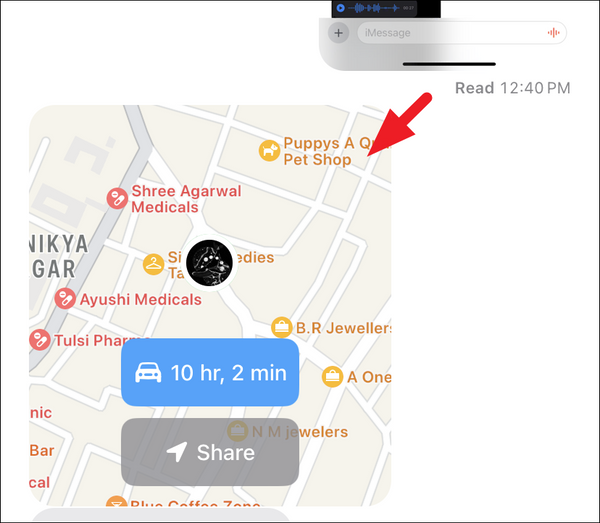 How to Use iMessage Location App to Send or Receive Location in ...