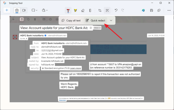 How to Copy Text from Images Using Snipping Tool on Windows 11