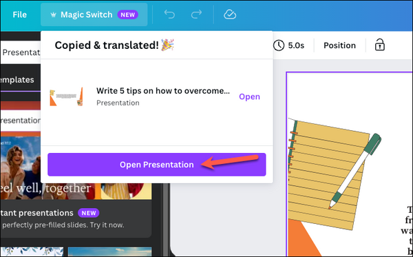How to Use Magic Switch in Canva to Instantly Convert Your Designs
