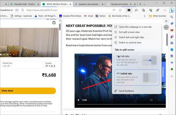 How to Split Screen in Microsoft Edge