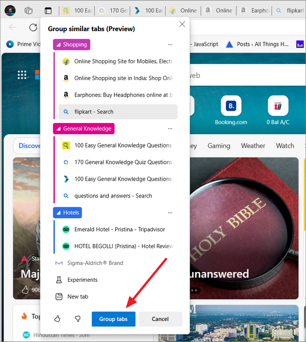 How to Automatically Group Similar Tabs in Microsoft Edge