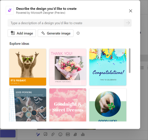 How to Use Microsoft Designer in Teams Chat