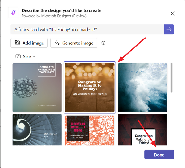 How to Use Microsoft Designer in Teams Chat