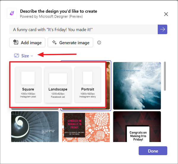 How to Use Microsoft Designer in Teams Chat