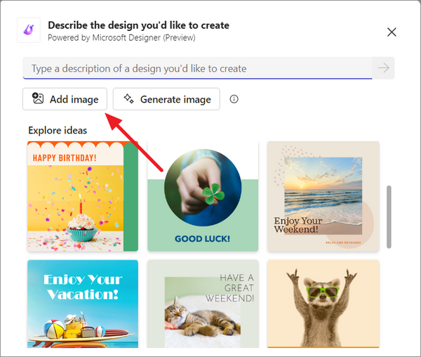 How to Use Microsoft Designer in Teams Chat