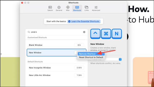 How to Change Arc Keyboard Shortcuts