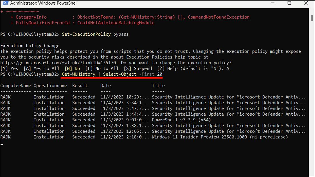 How to View Update History in Windows 11