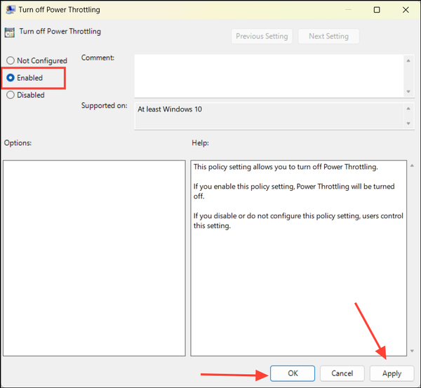 How to Disable CPU Throttling in Windows 11