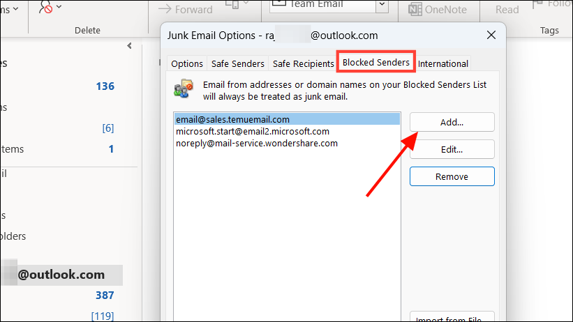 How to Block 'Temu' Spam Emails in Outlook