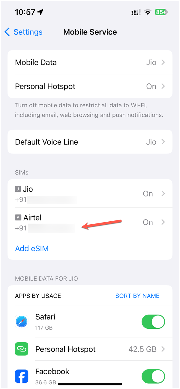 How to Know Which Phone Number is Attached to Your eSIM on iPhone