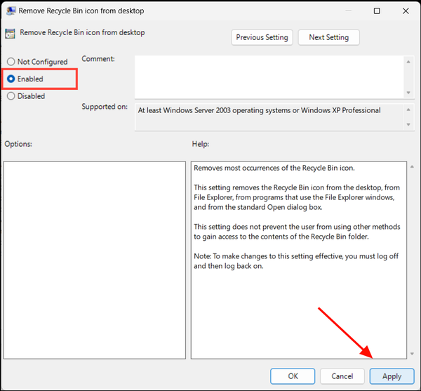 How to Hide Recycle Bin in Windows 11