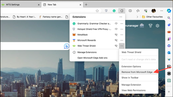 How to Remove Web Threat Shield from Microsoft Edge