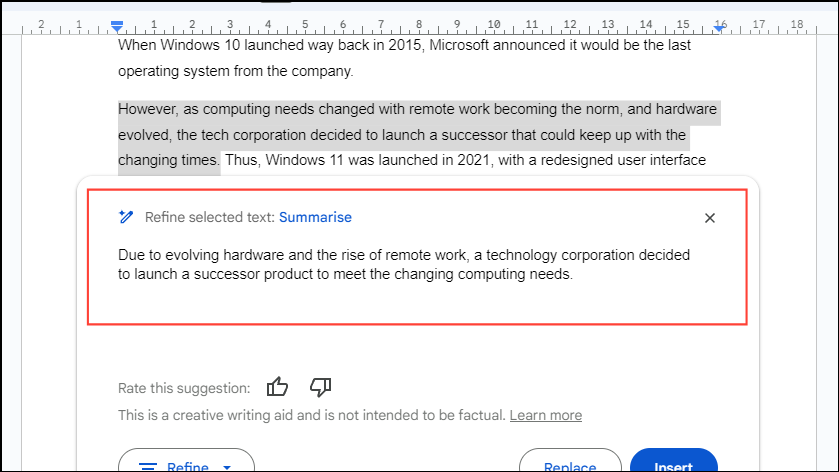 How To Use Gemini in Google Docs