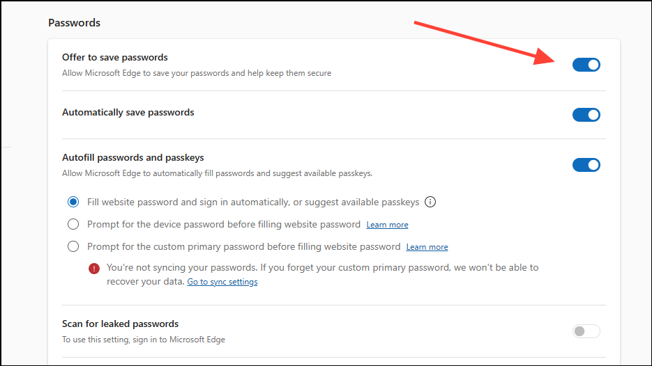 How To Manage Saved Passwords In Microsoft Wallet