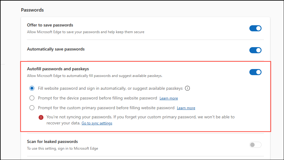 How To Manage Saved Passwords In Microsoft Wallet
