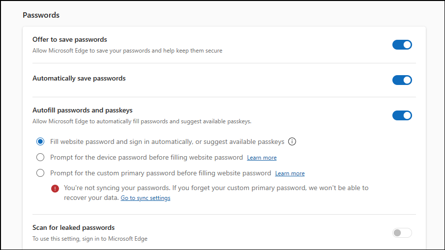 How To Manage Saved Passwords In Microsoft Wallet