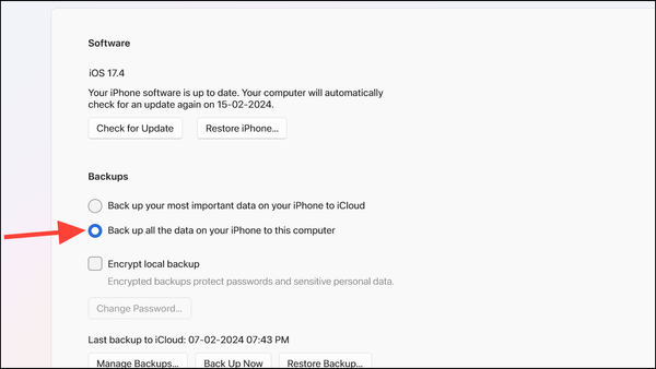 How to Backup Your iPhone Using Apple Devices App on Windows