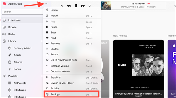 How to Enable or Disable Mini Player in Apple Music on Windows