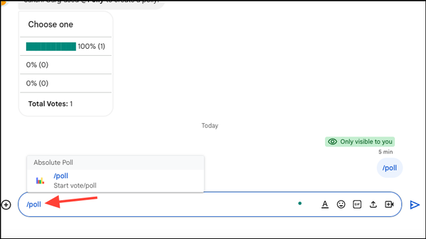 How To Create Polls In Google Chat