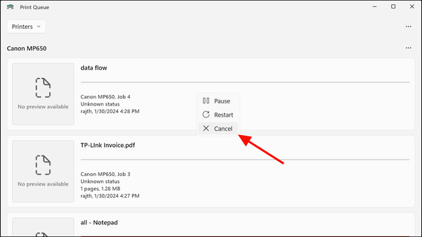 How to View and Delete Print Queue in Windows 11