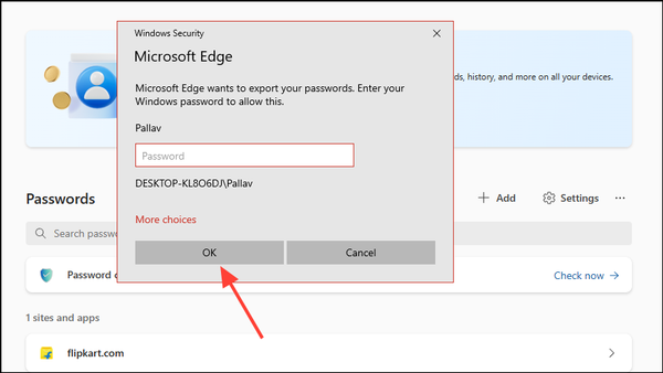 How To Export Passwords From Edge Wallet