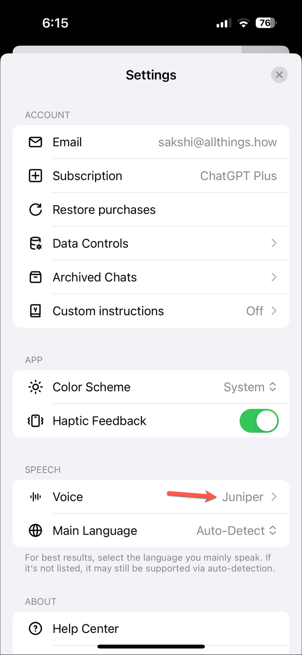 How to Change ChatGPT Voice