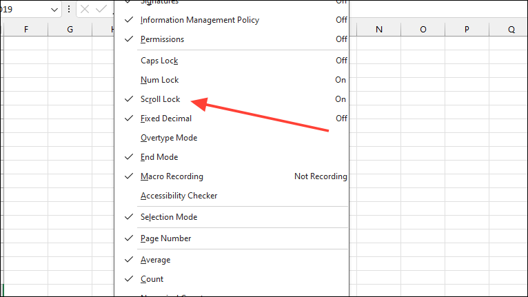 How to Turn Off Scroll Lock in Excel